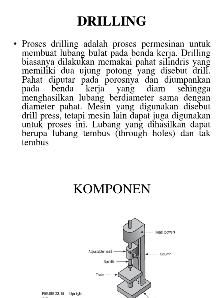 Drilling BORING BROACHING | PDF | Teknologi & Rekayasa