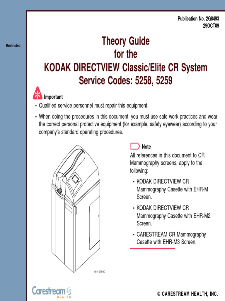 Theory Guide Cr Classic Elite 2g8493 Pdf Radiography X Ray