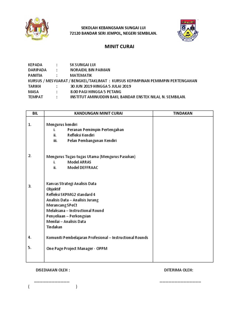 Minit Curai LCML Aidil 2019 IAB | PDF