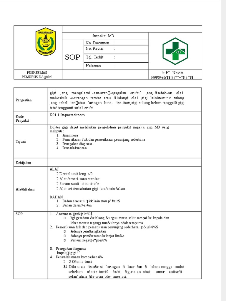 Dokumen - Tips - 2 Sop Teknis Impaksi PDF | PDF