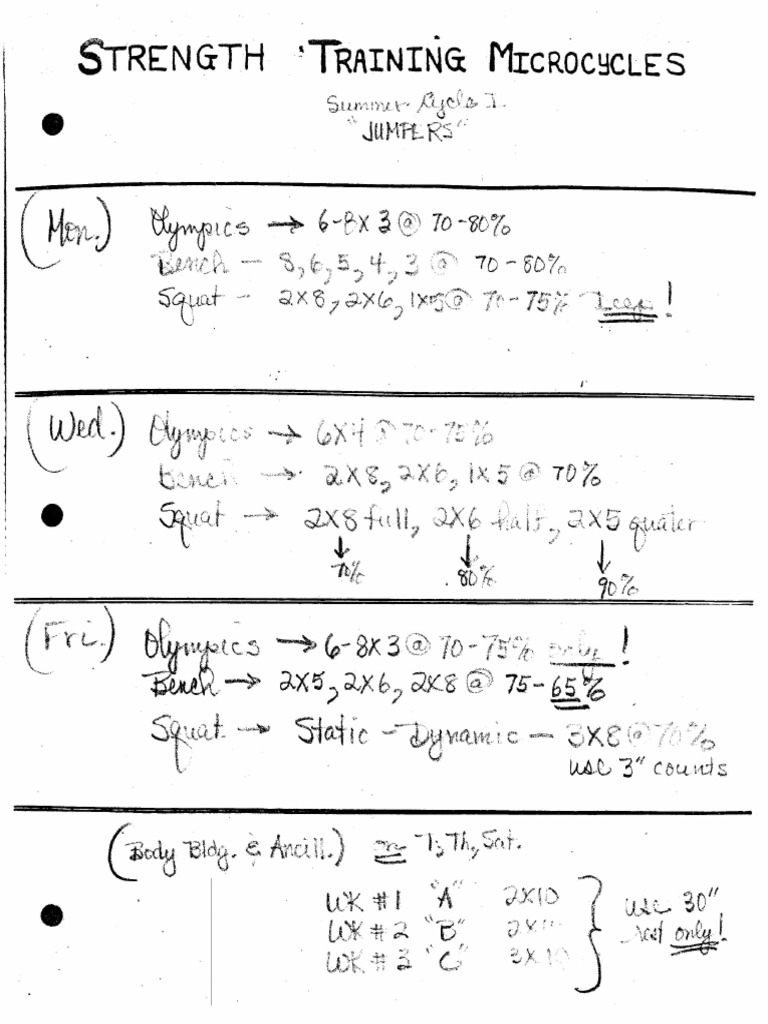 Dan Pfaff 95 Workouts | PDF