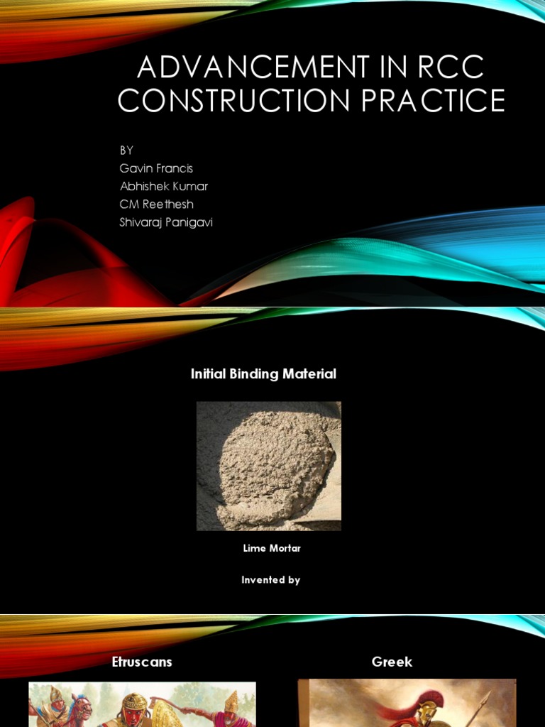 Advancement in RCC Construction Practice | PDF | Concrete | Mortar ...