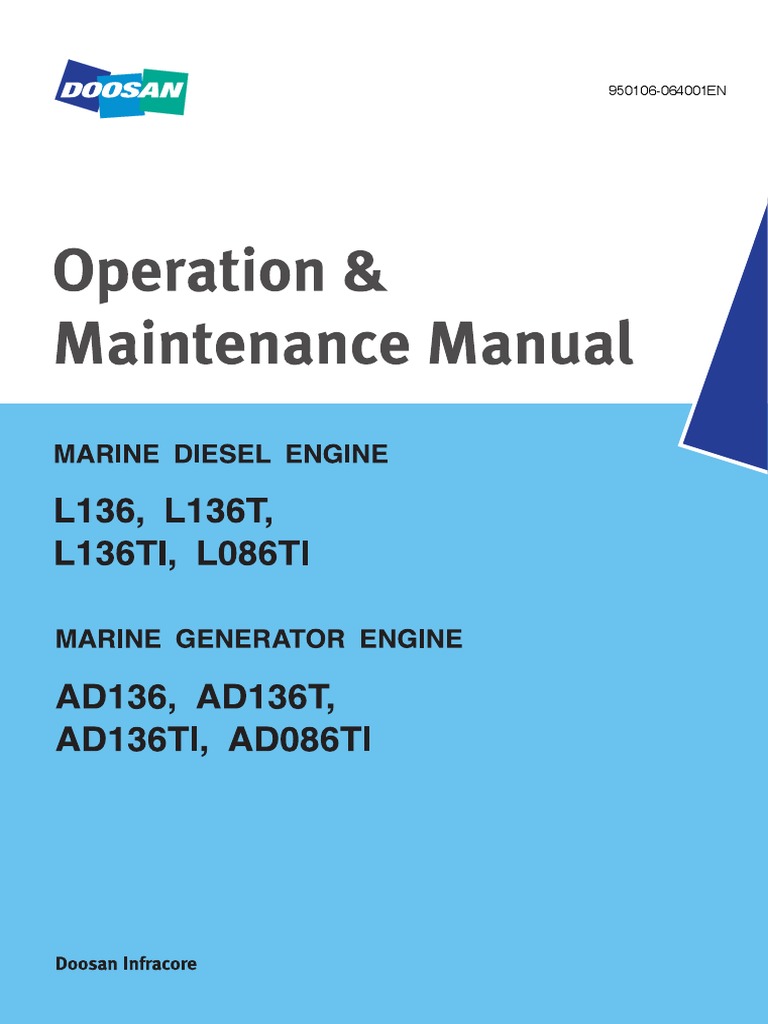 Daewoo Doosan Service Manual Engine Marine L136 - L136T - L136TI ...