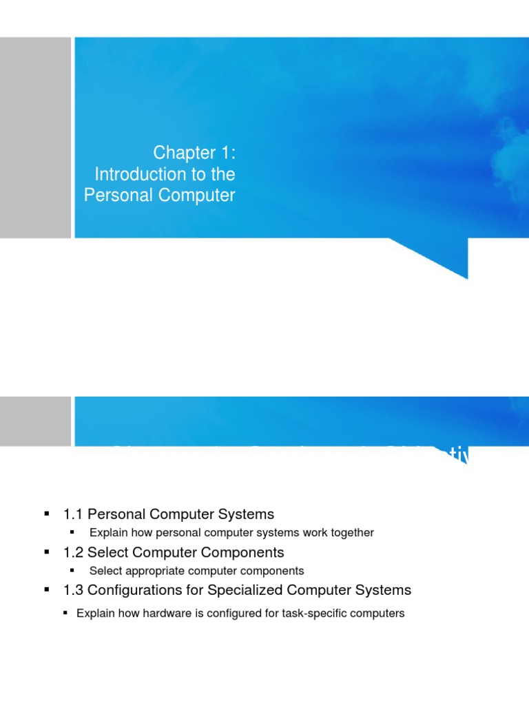 ITE6 Instructor Materials Chapter1 | PDF | Personal Computers | Workstation
