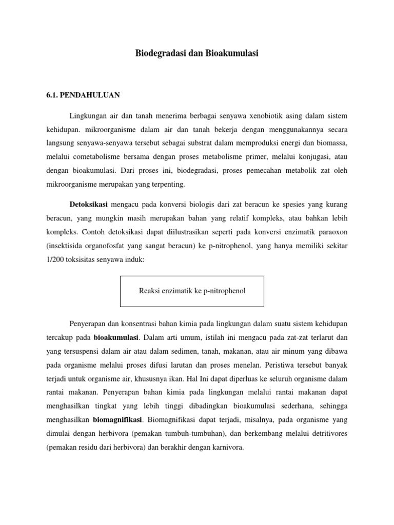 Biodegradasi & Bioakumulasi Xenobiotik | PDF | Kesehatan Holistik