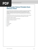 AP Computer Science Principles Exam Reference Sheet | PDF | Boolean Data Type | Computer Science