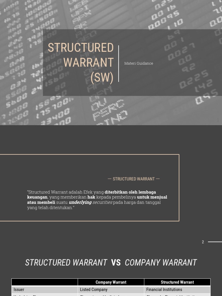 Structured Warrant | PDF