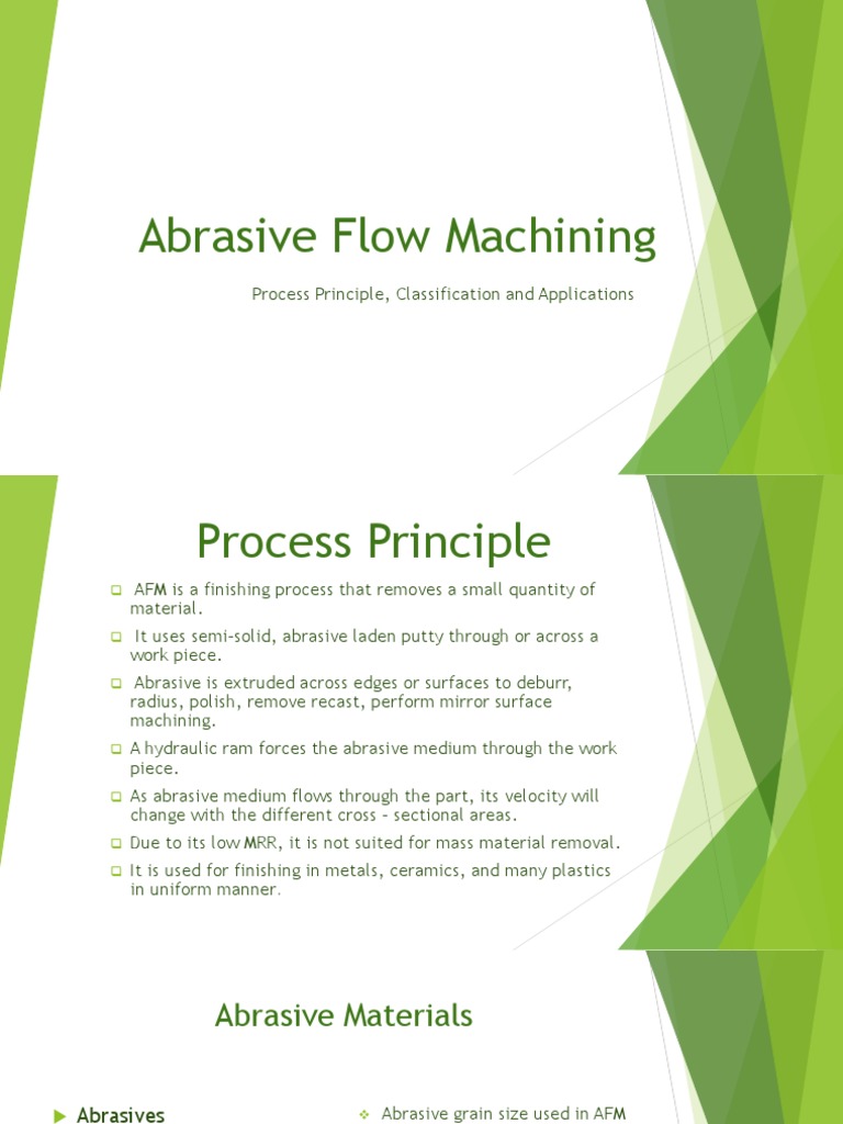 Abrasive Flow Machining | PDF | Abrasive | Machining