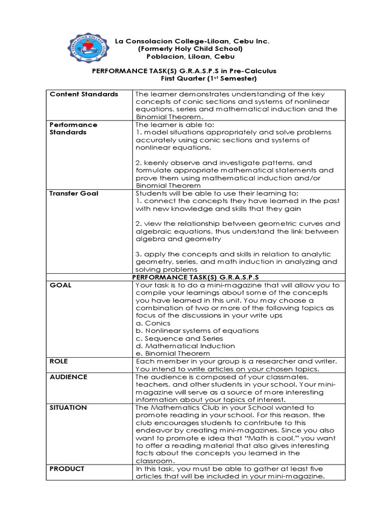 Performance Task | PDF | Statistics | Sampling (Statistics)