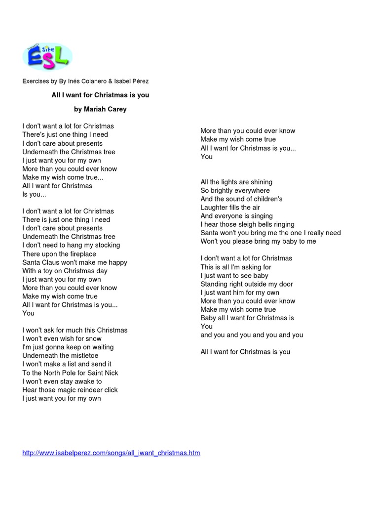 Fill in The Blank - Christmas Songs | PDF | Santa Claus | Christmas