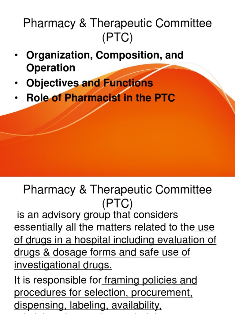 PTC | PDF | Pharmacy | Pharmacist