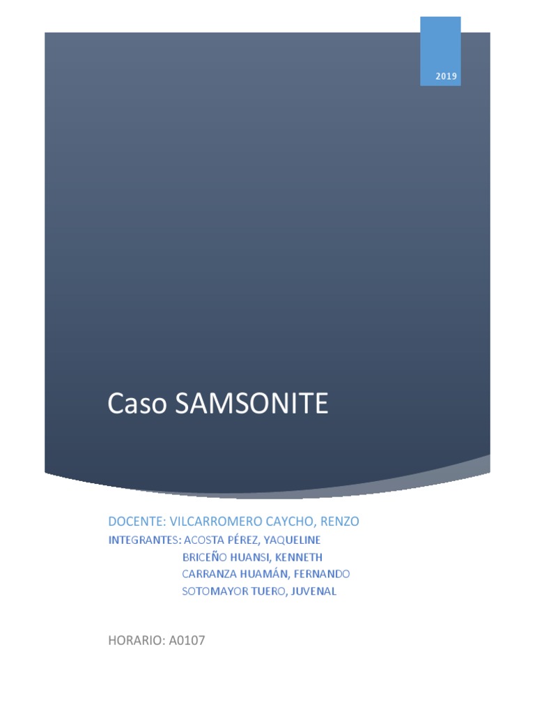 Caso Samsonite | PDF