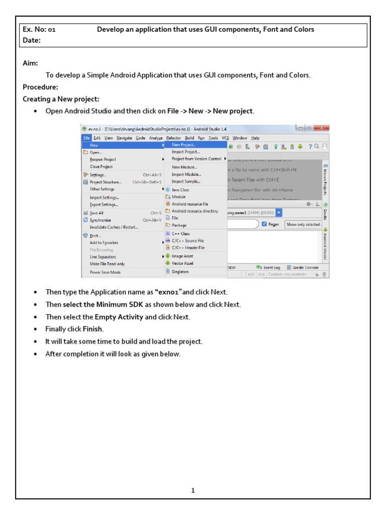 MAD Lab Manual | Download Free PDF | Android (Operating System ...