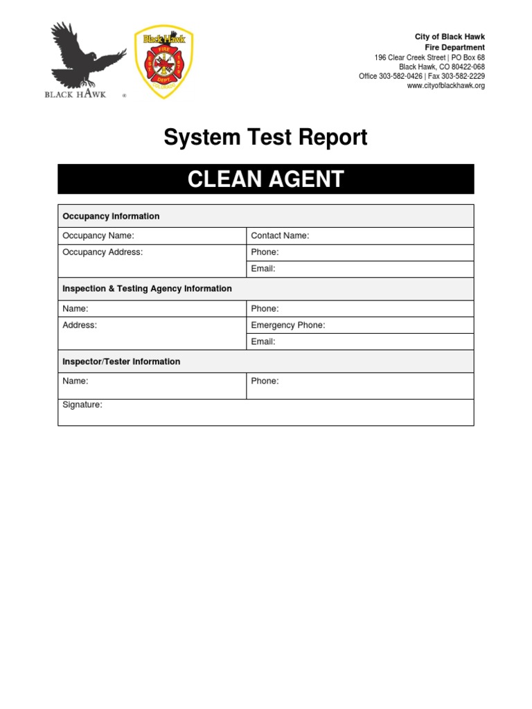 Clean Agent System Test Report-1 | Fire Safety | Pump