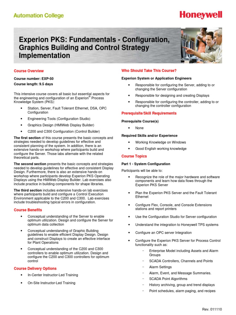 Experion PKS Fundamentals - Configuration PDF | PDF | Server (Computing ...