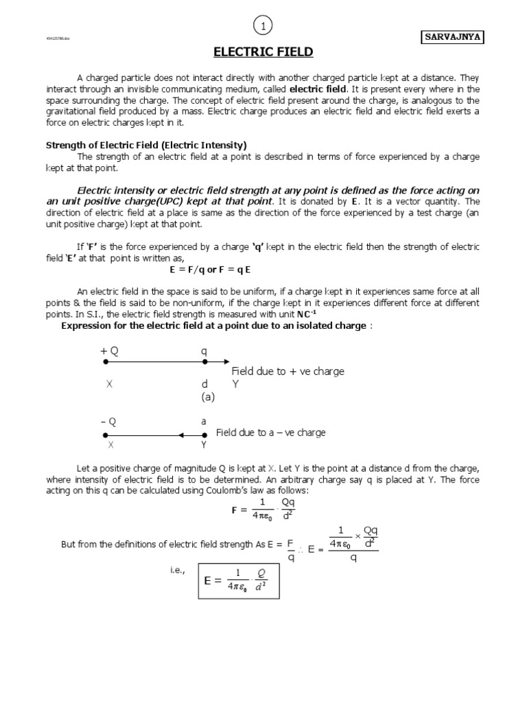 Electrostatics | PDF | Dielectric | Electric Field