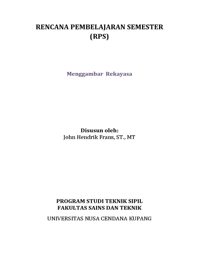 RPS Menggambar Rekayasa | PDF