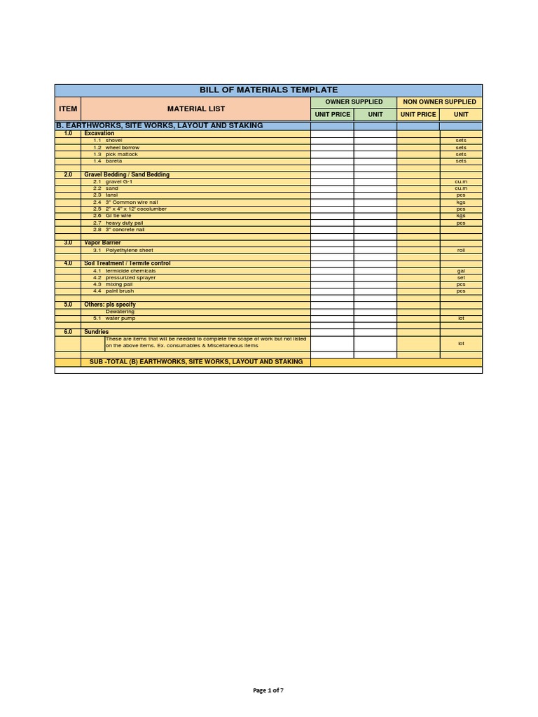 Electrician Sample Bill