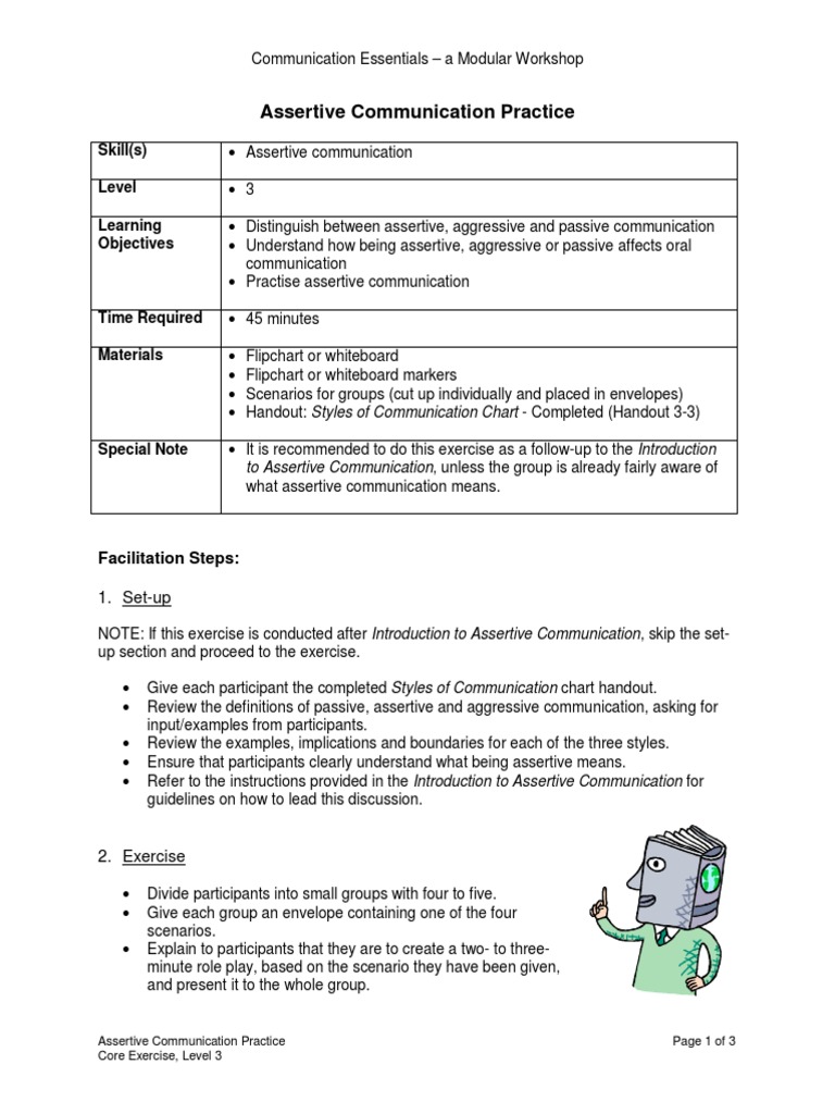 3-4 Assertive Communication Practice | PDF | Communication | Semiotics