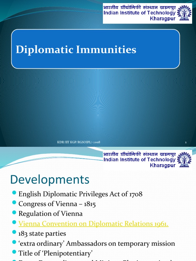 Overview of Diplomatic Immunities | PDF | Consul (Representative ...