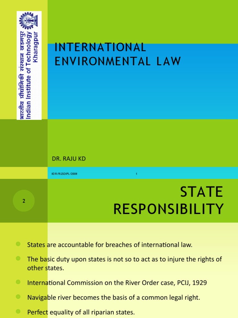 International Environmental Law: Dr. Raju KD | PDF | United Nations ...