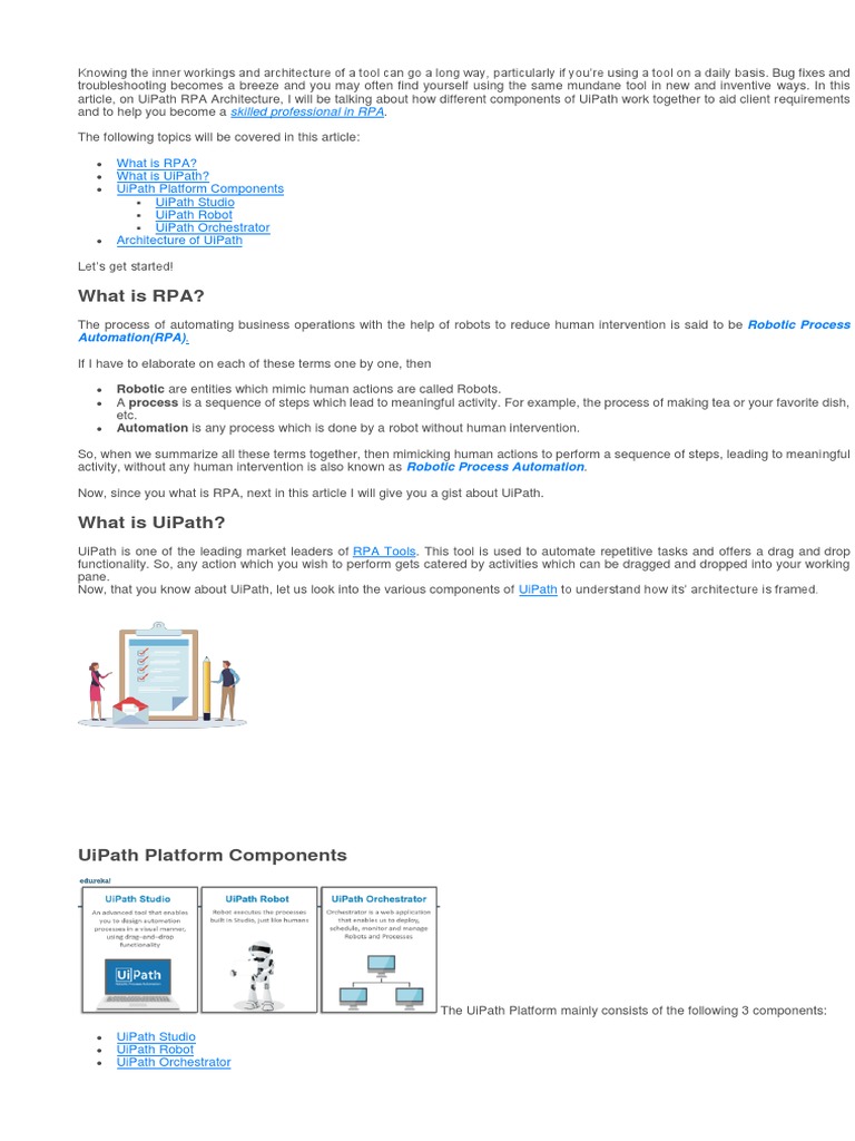 UPATH Architecture | PDF | Automation | Robot