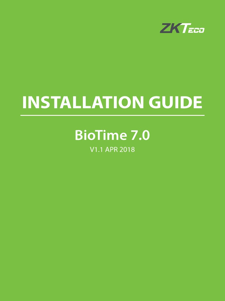 BioTime 7.0 Installation Guide V1.1 APR 2018 | PDF | Port (Computer ...