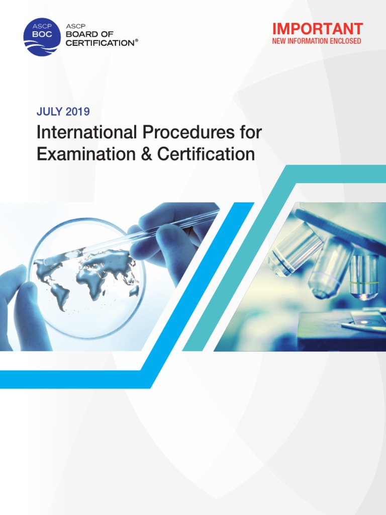 Ascp International Procedures Book | PDF | Professional Certification ...
