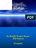 Ph.D. Six Monthly Progress Report Format | PDF | Art