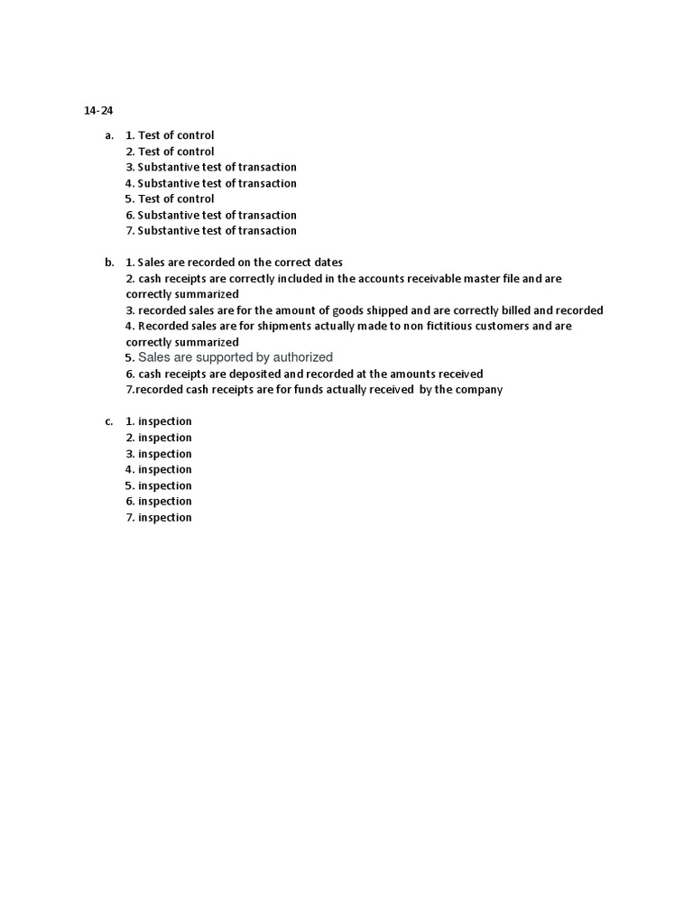 Sales and Cash Receipts Testing Procedures | PDF
