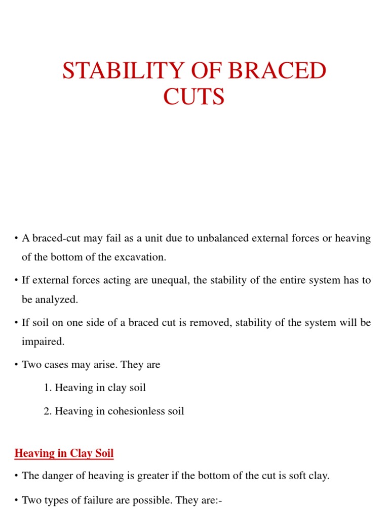 Bottom Heave in Clay | PDF | Soil | Civil Engineering