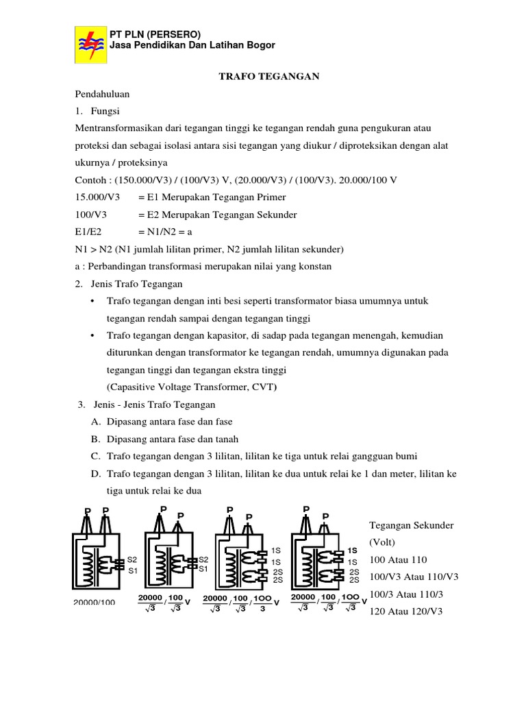 Pengujian CT Trafo Arus Dan PT Trafo Tegangan | PDF | Sains & Matematika