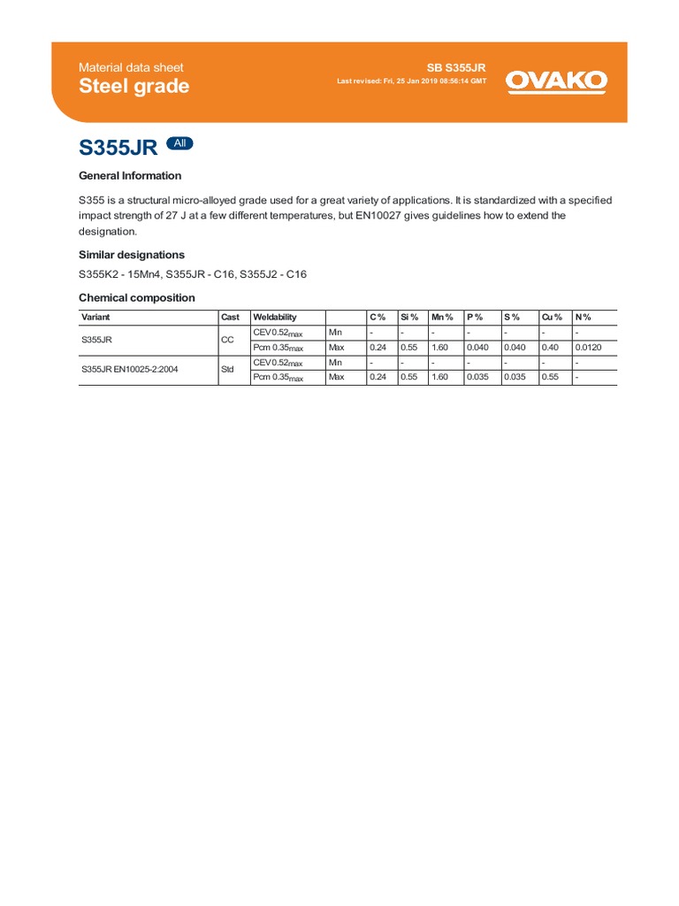 S355JR | PDF | Mechanical Engineering | Civil Engineering