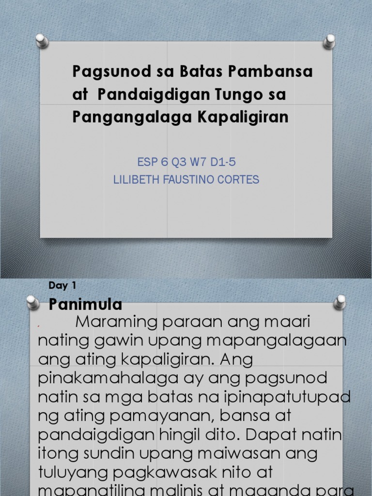 Esp Q3 W7 D1-5 | PDF