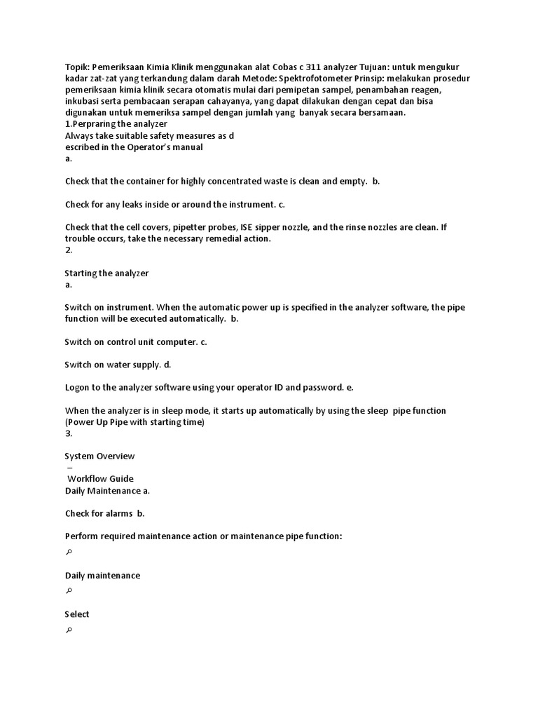 Cobas c311 | PDF | Calibration | Computer Architecture