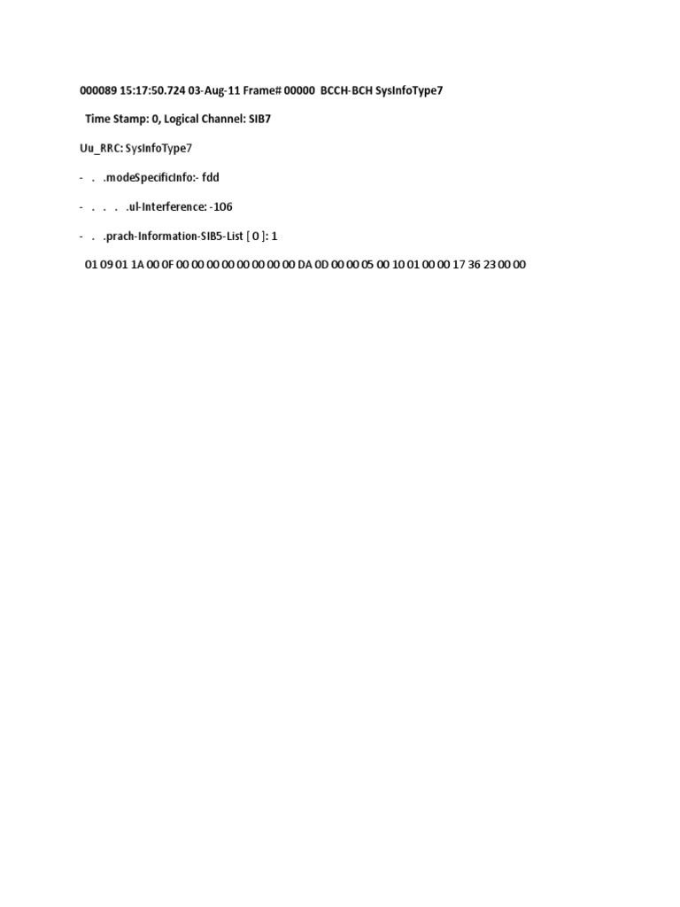LTE SIB7 system info with UL interference level | PDF