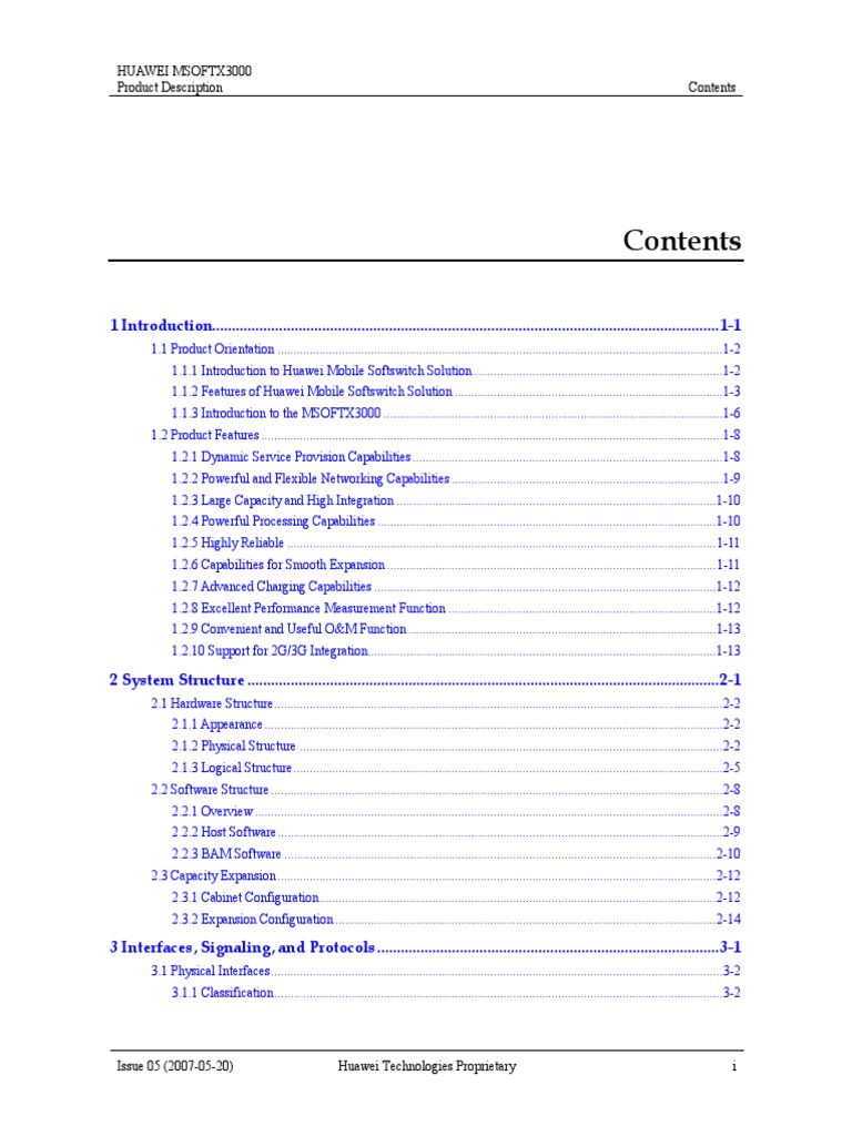 Huawei MSOFTX3000 Product Overview | PDF | Computer Network ...
