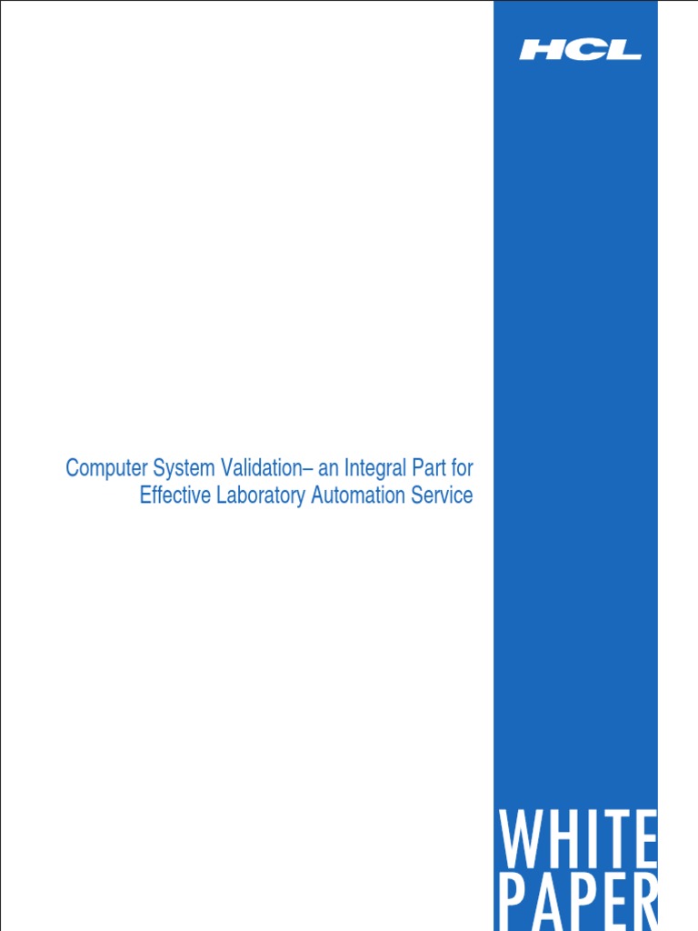 Computer - System - Validation - An - Integral - Part - For - Effective ...