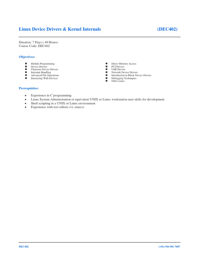 Linux Device Driver | PDF | Device Driver | Kernel (Operating System)
