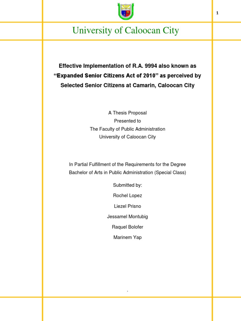 Final Thesis. Senior | PDF | Old Age | Survey Methodology