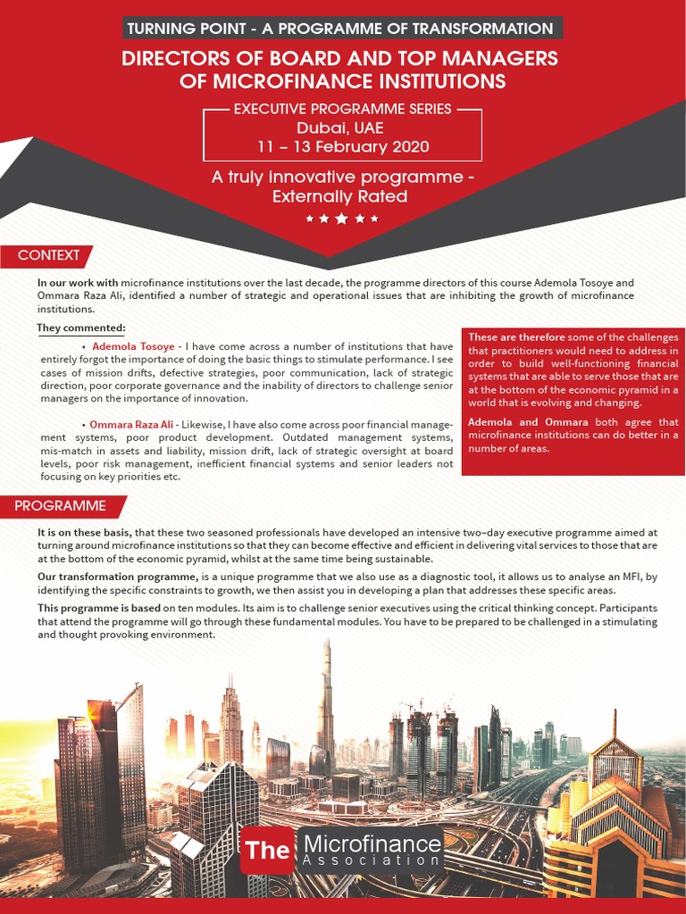 Turning Point - Flyer PDF | PDF | Microfinance | Economies