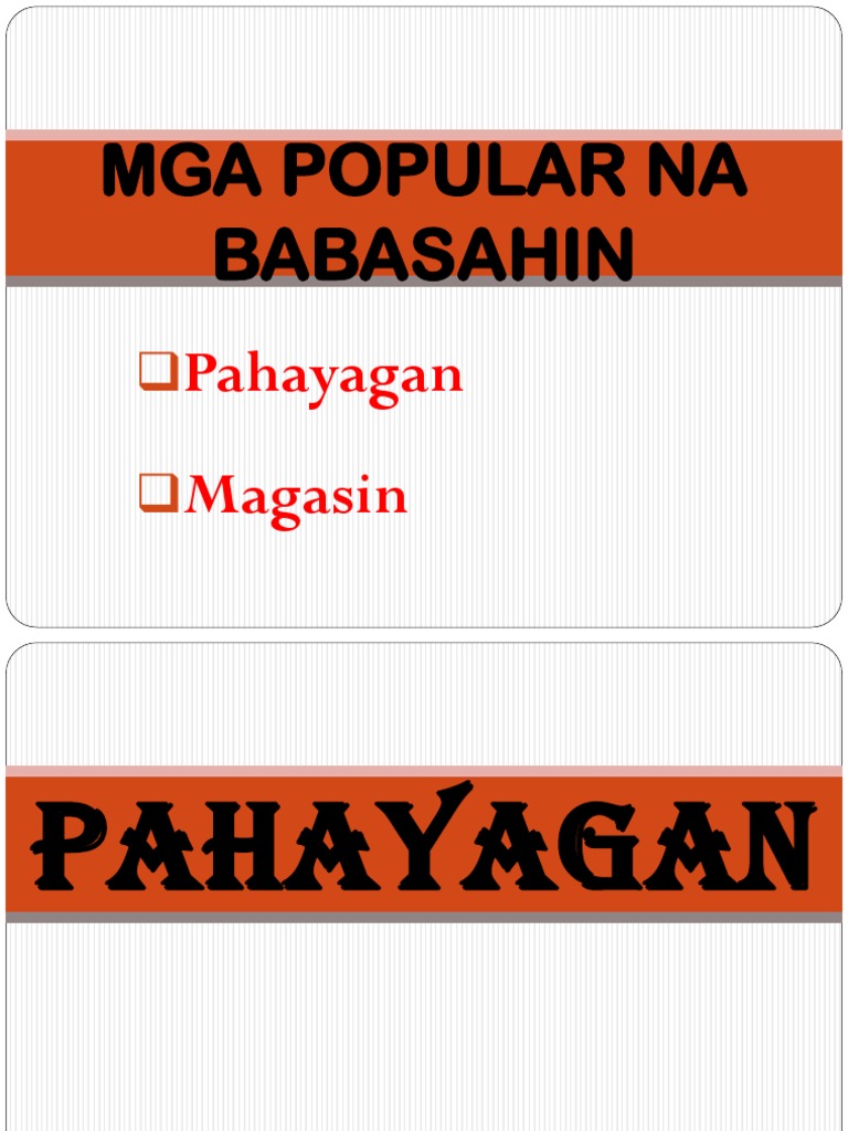 PAHAYAGAN | PDF