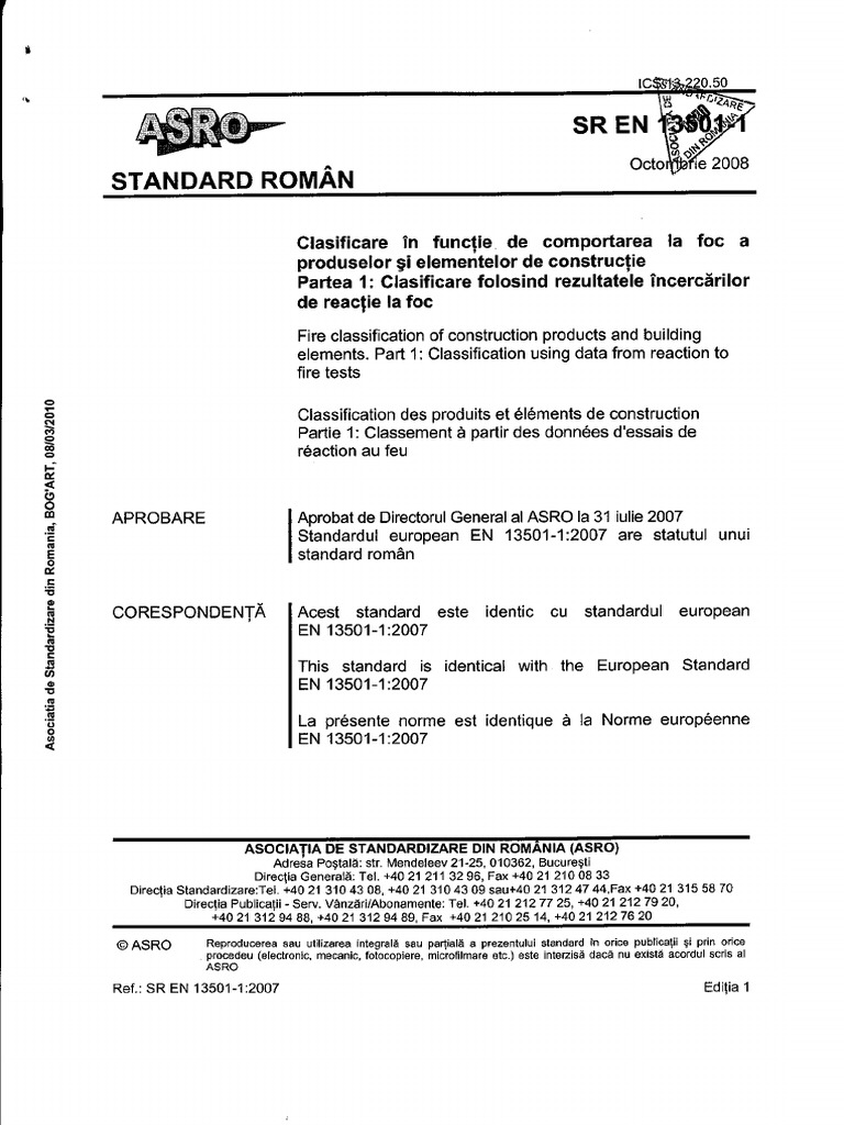 SR en 13501 - 1 | PDF