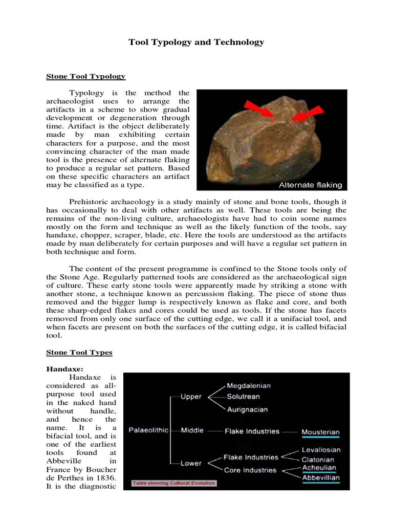 Stone Tool Typology and Technology: A Comprehensive Guide to the ...