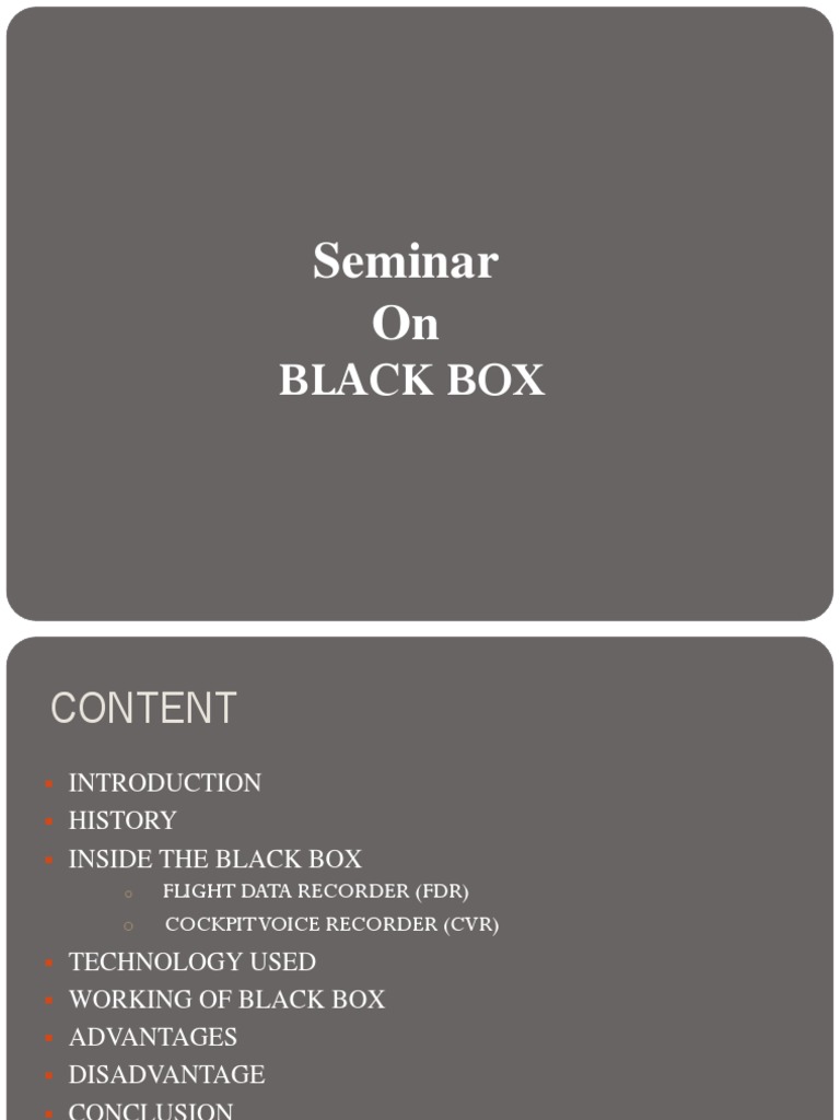Black Box | PDF | Flight Recorder | Aerospace