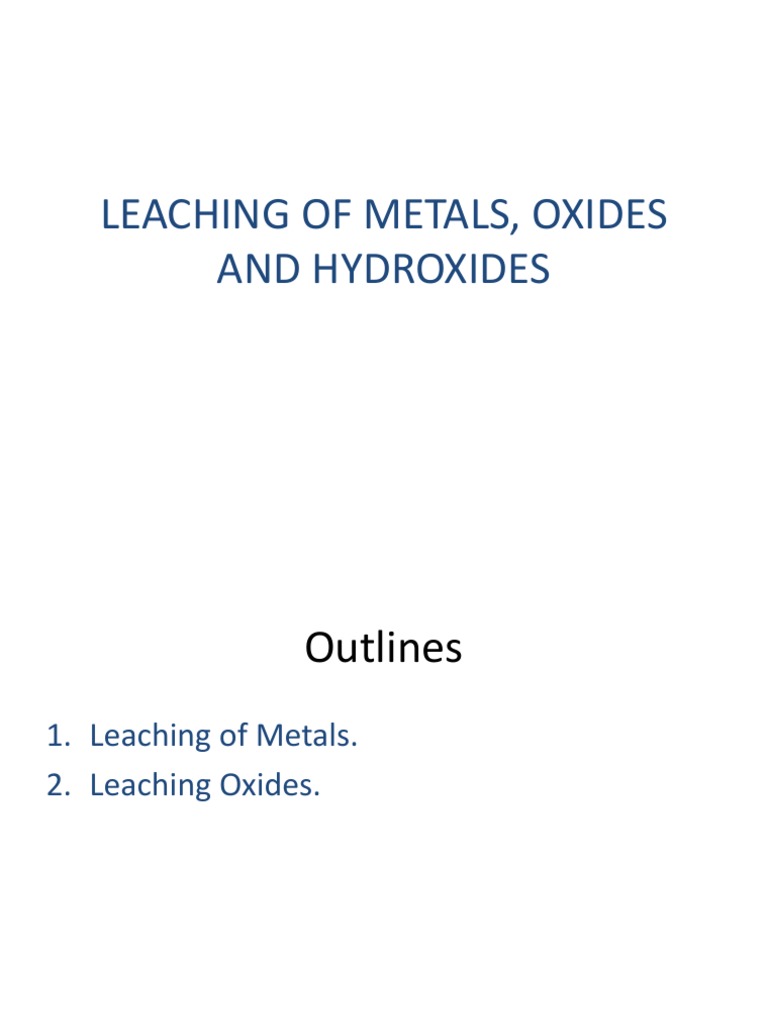 Ammonia Leaching of Metals from Ores: Processes, Applications, and ...