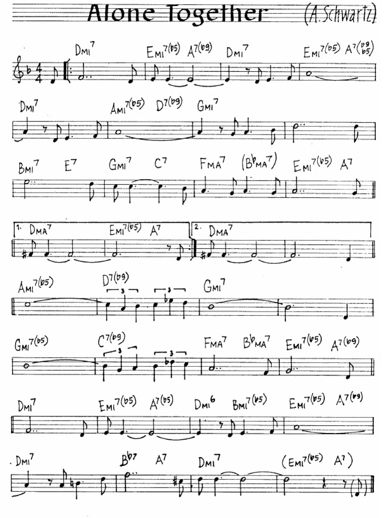 Alone Together (Lead Sheet) | PDF