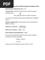PPM Calculation and Solution Preparation | PDF | Molar Concentration ...