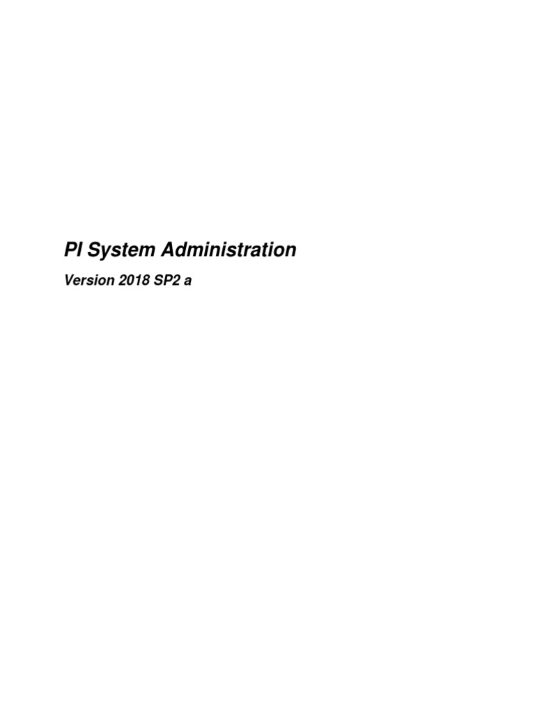 PI System Administration | PDF | Command Line Interface | Databases