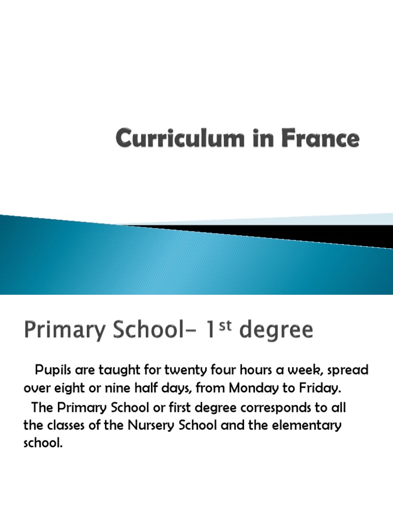 French School System Overview | PDF | Middle Schools | Schools